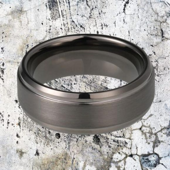 Men's Gunmetal Tungsten Ring - The Western